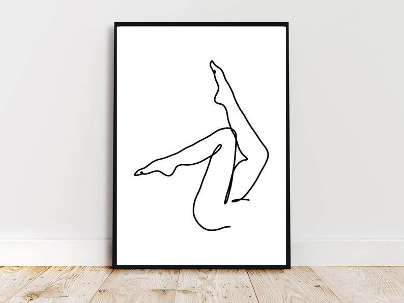 Drawing of Women's Legs Line Art - Etsy