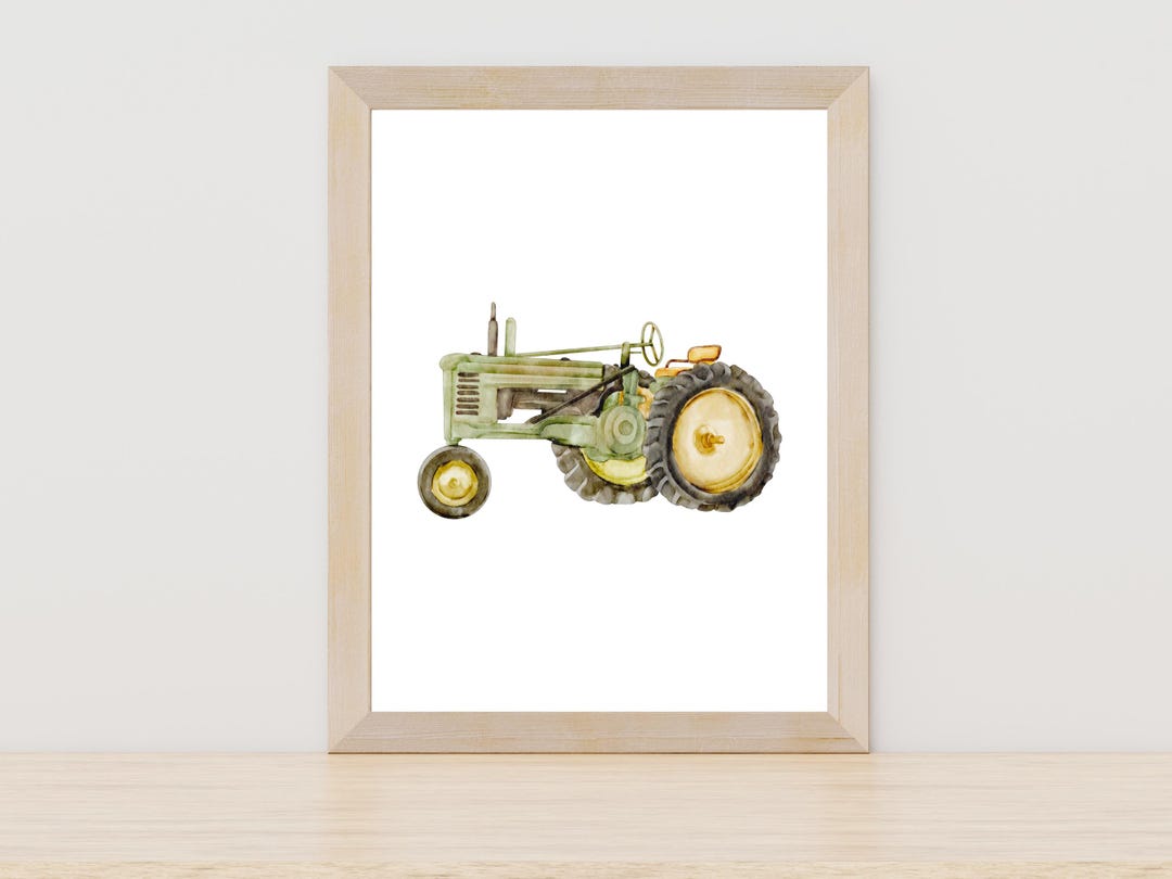 Tractor Watercolor Painting - Etsy