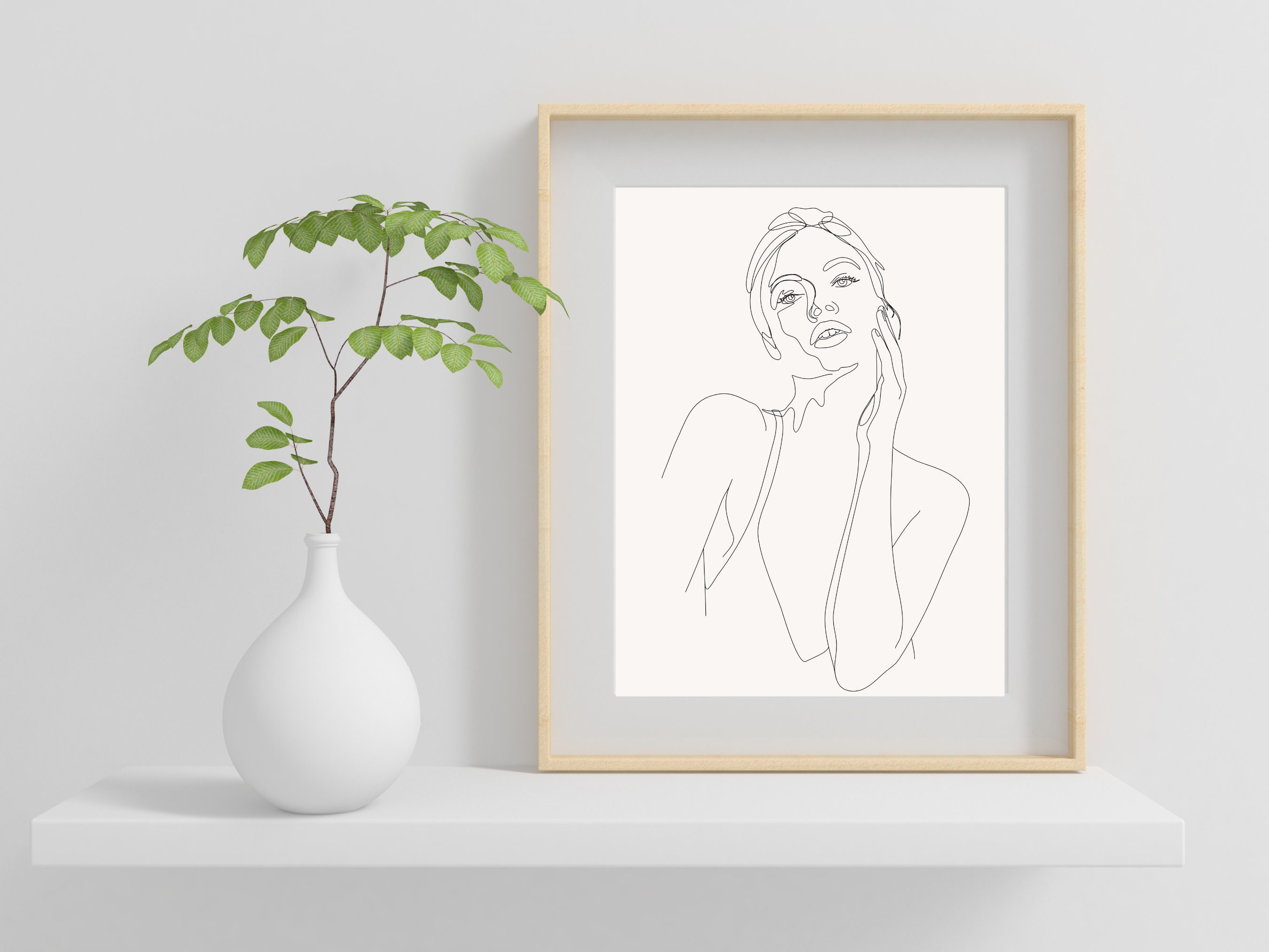 Minimalist Female Line Art Drawing Woman Line Art Print - Etsy