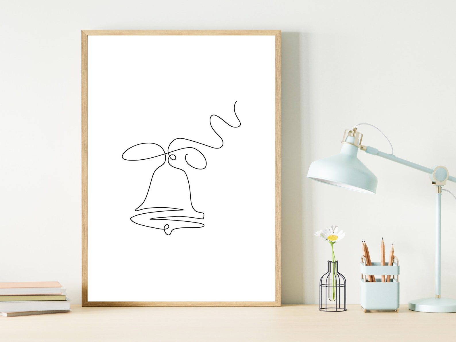 Jingle Bells Line Art, Christmas Bells Wall Art, Christmas Decor ...