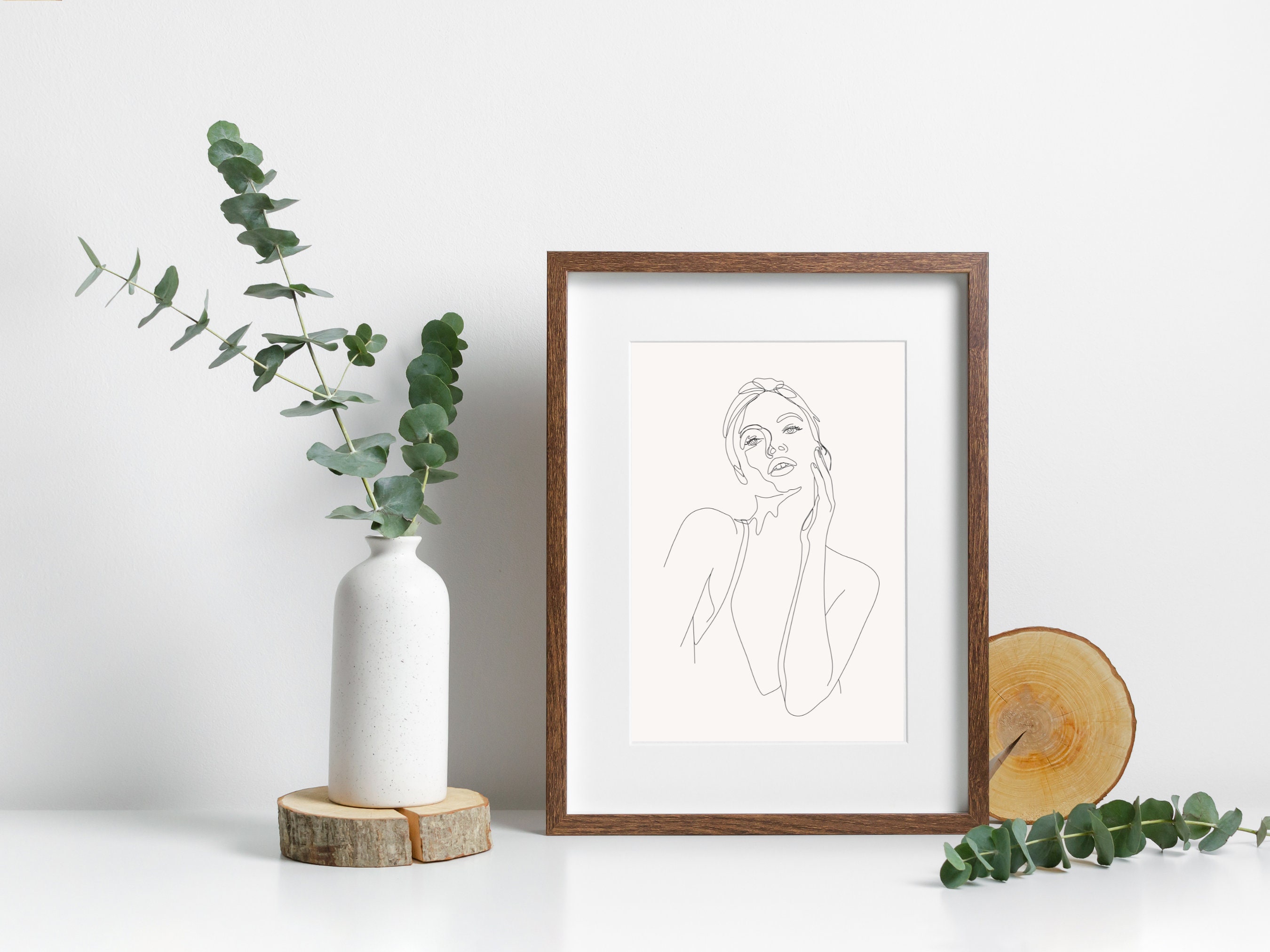 Minimalist Female Line Art Drawing Woman Line Art Print - Etsy