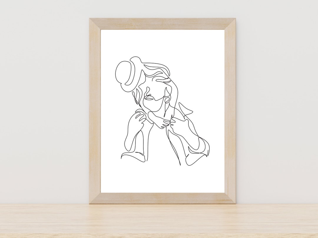 Father and Daughter Line Art Drawing, Family Line Art, Father's Day ...