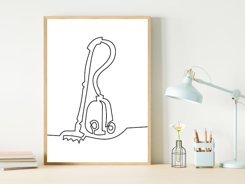 Vacuum Line Art Vacuum Cleaner Wall Decor Laundry Room Decor Laundry ...