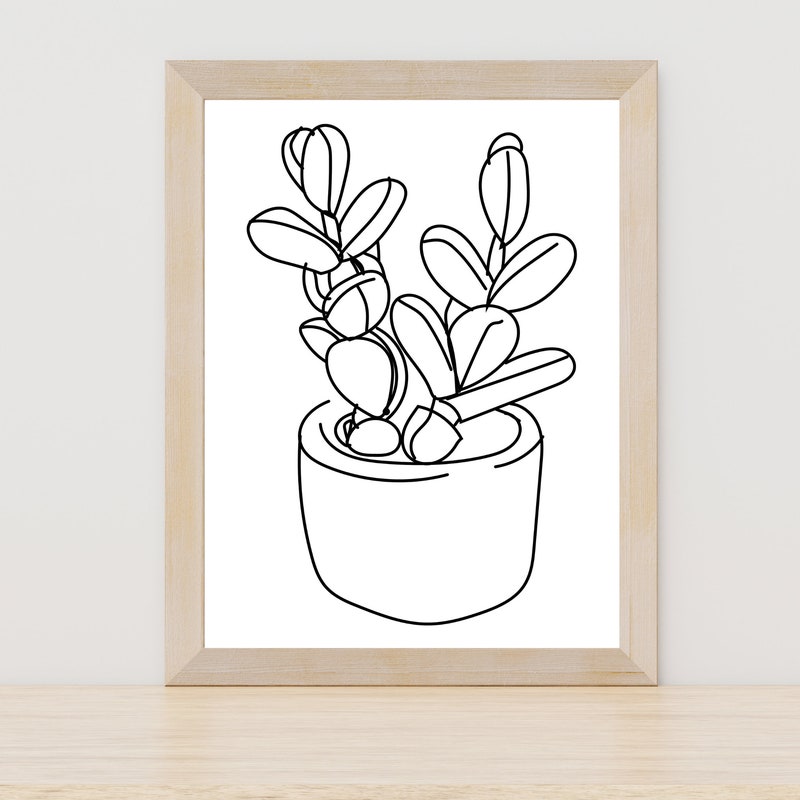 Cactus Line Art - Etsy