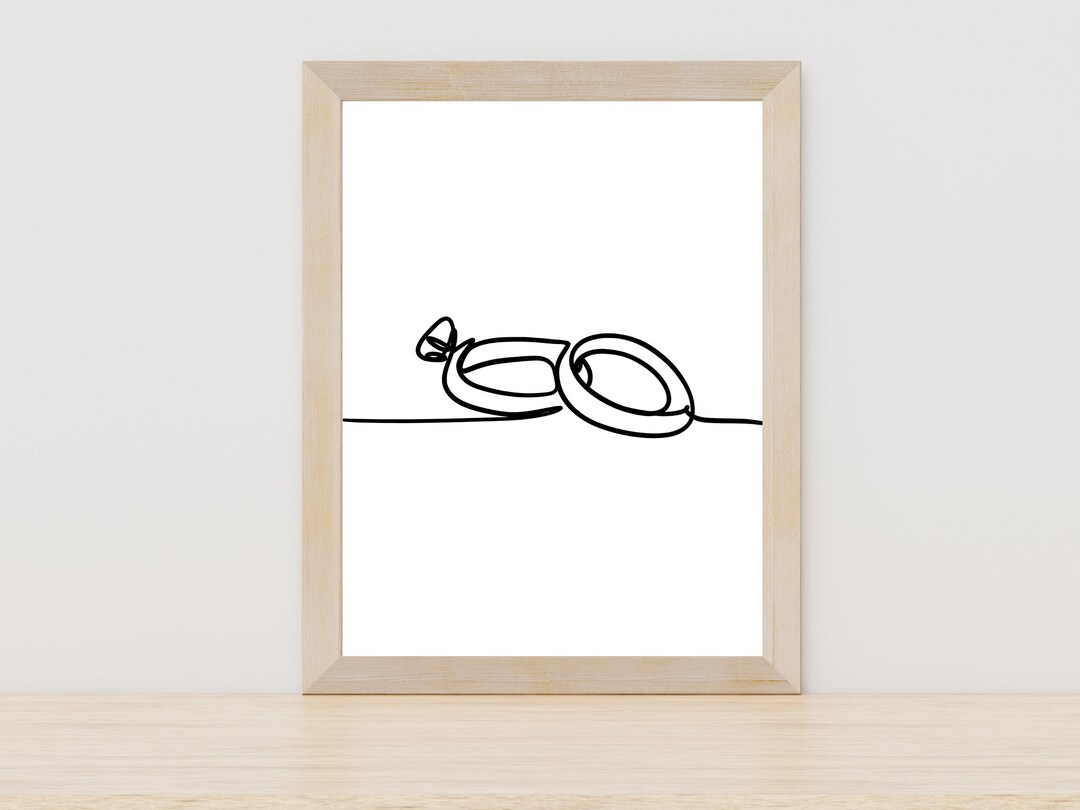 Wedding Rings Line Art Engagement Rings Line Art Wedding Bands Line Art ...