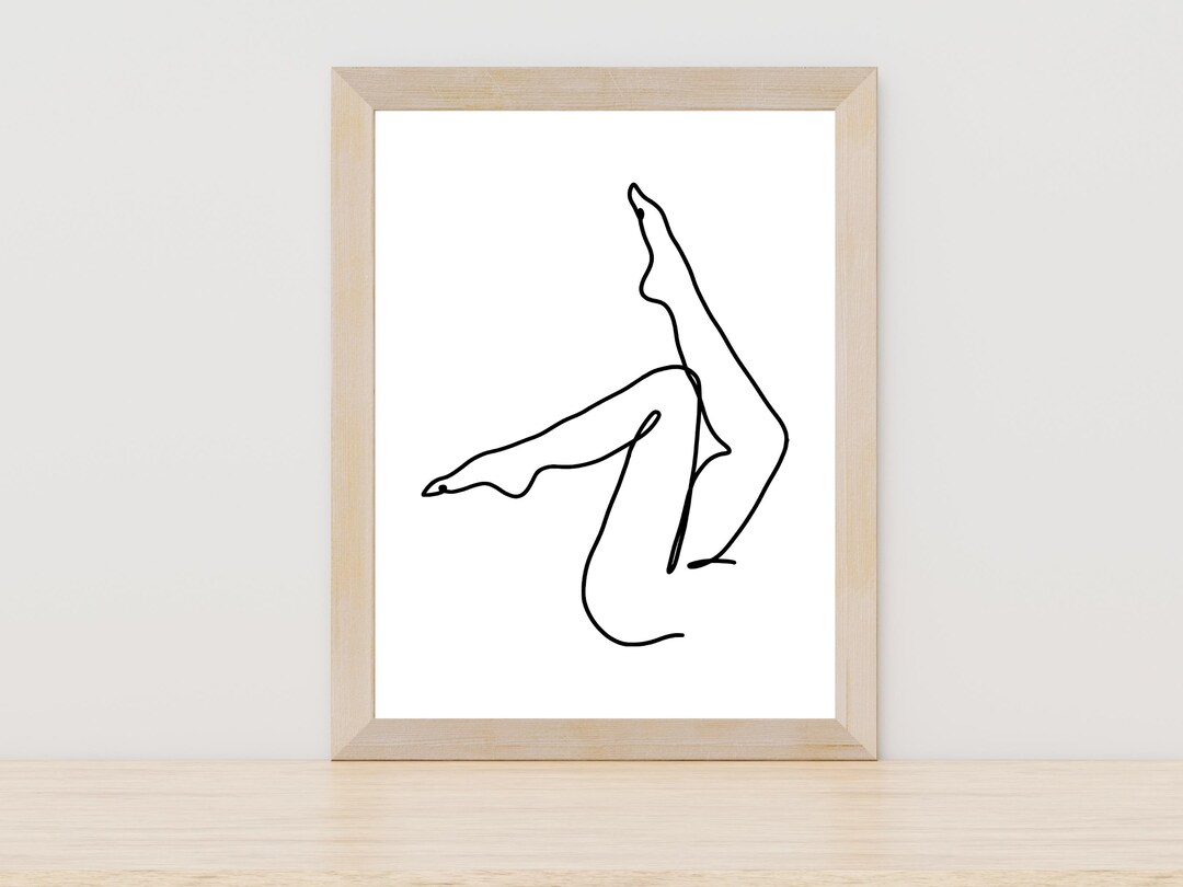 Drawing of Women's Legs Line Art - Etsy