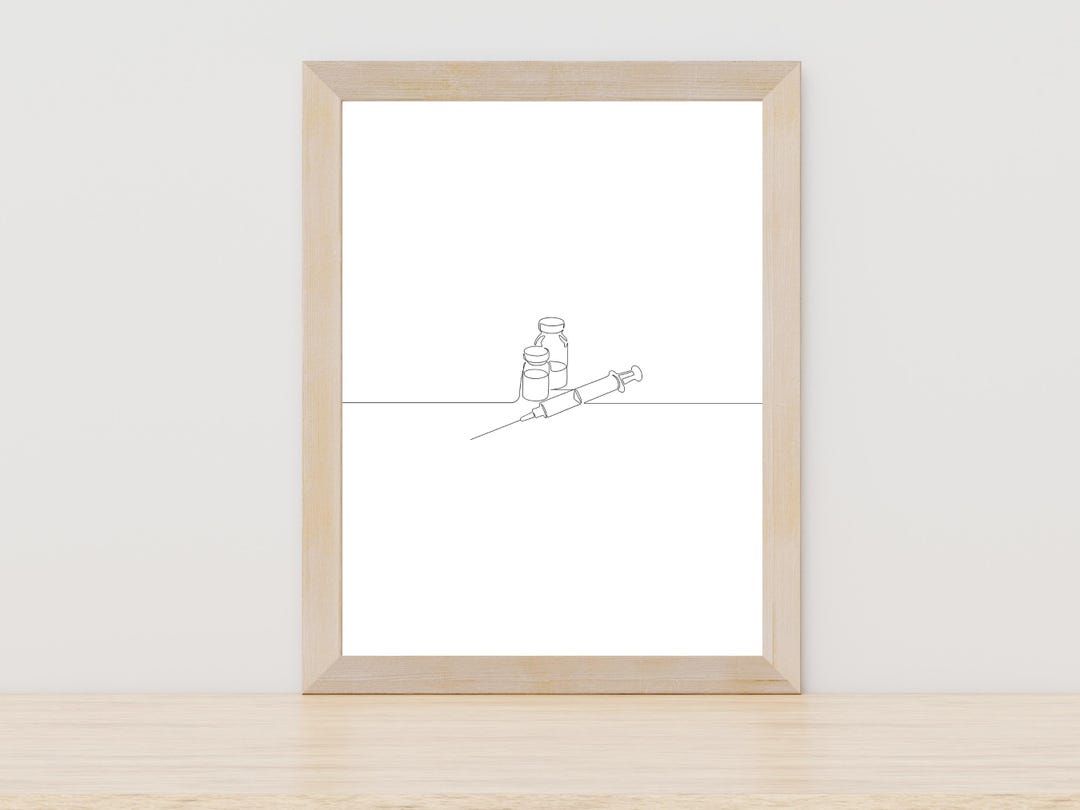 Medication Line Art Print - Etsy
