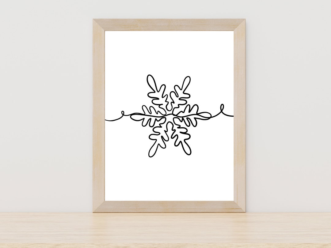 Snowflake Art Print, Boho Winter Wall Art, Trendy Holiday Decoration ...