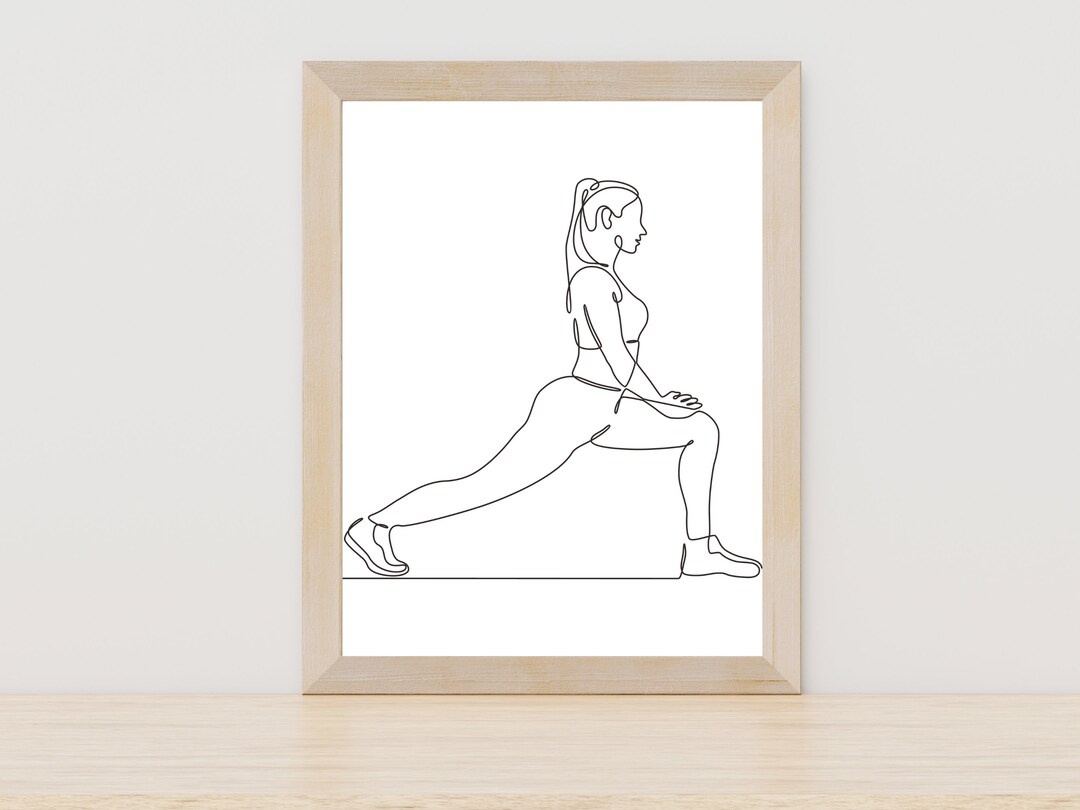 Minimalist Yoga Line Art Stretching Line Art Running Line Art Running ...