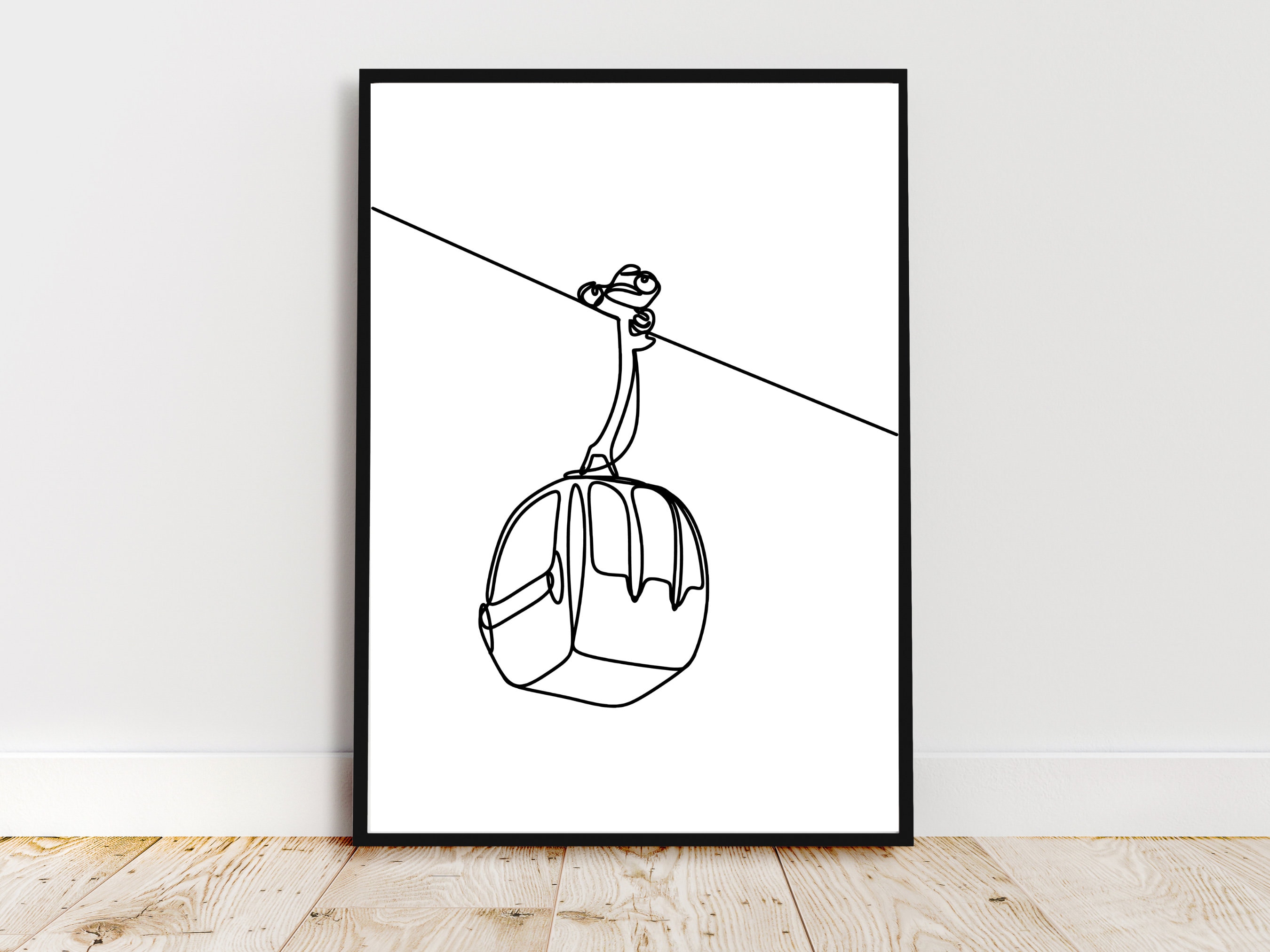 Cable Car Line Art Gondola Lift Cable Car Line Art Cable Car Drawing ...