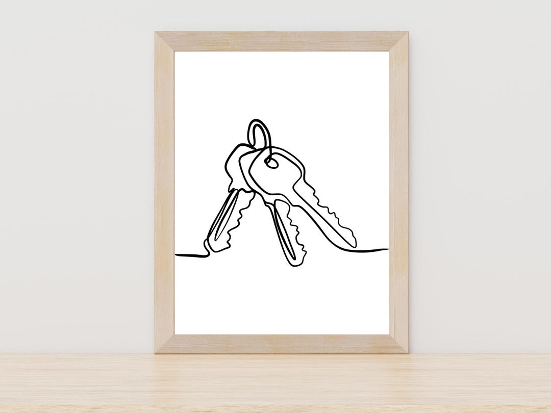Keys Line Art - Etsy