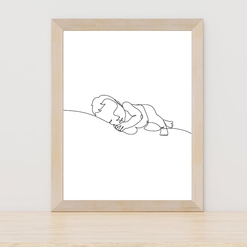Newborn Line Drawing - Etsy