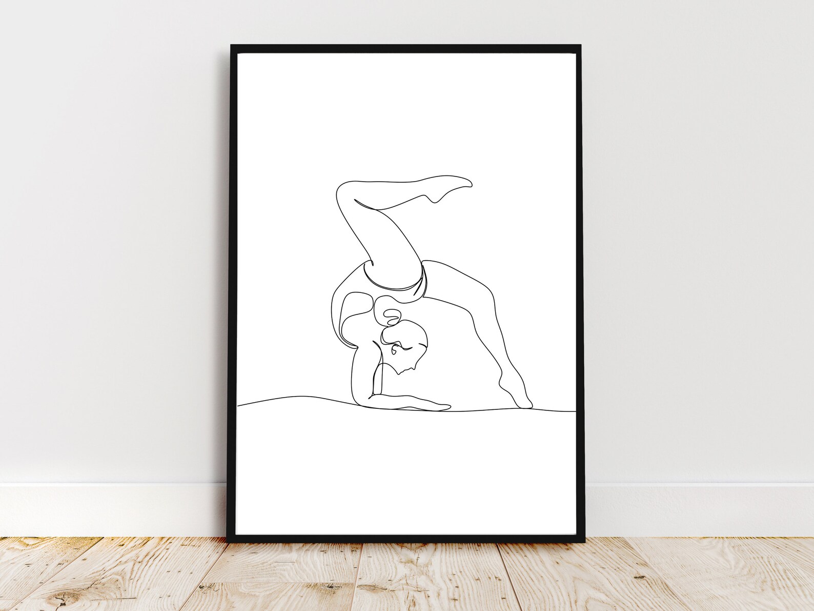 Gymnast Line Art Gymnastics Wall Art Gymnast Gift for Gymnastics Girl ...