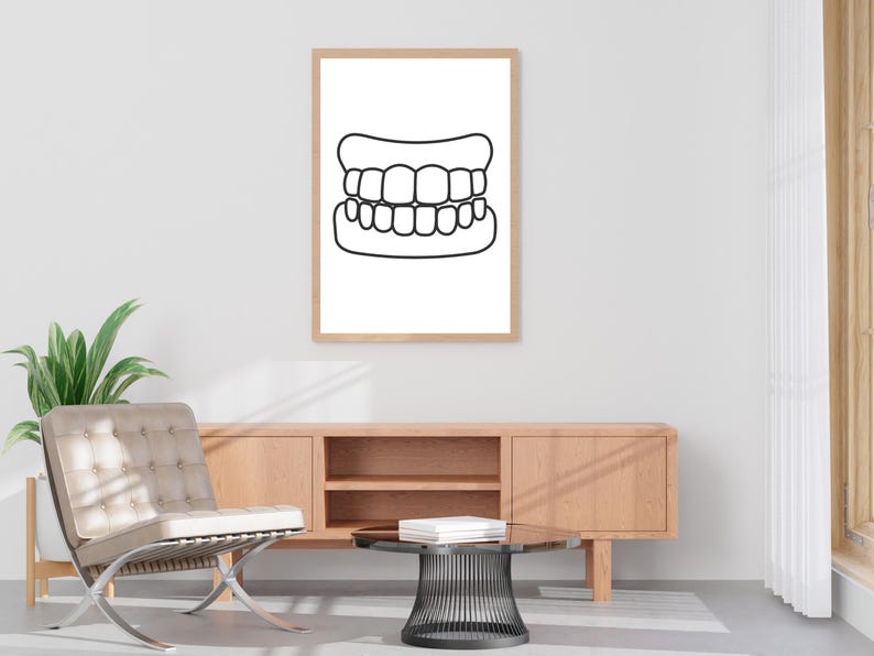 Dentist Line Art, Teeth Line Art, Minimal Dentist Office Line Art ...