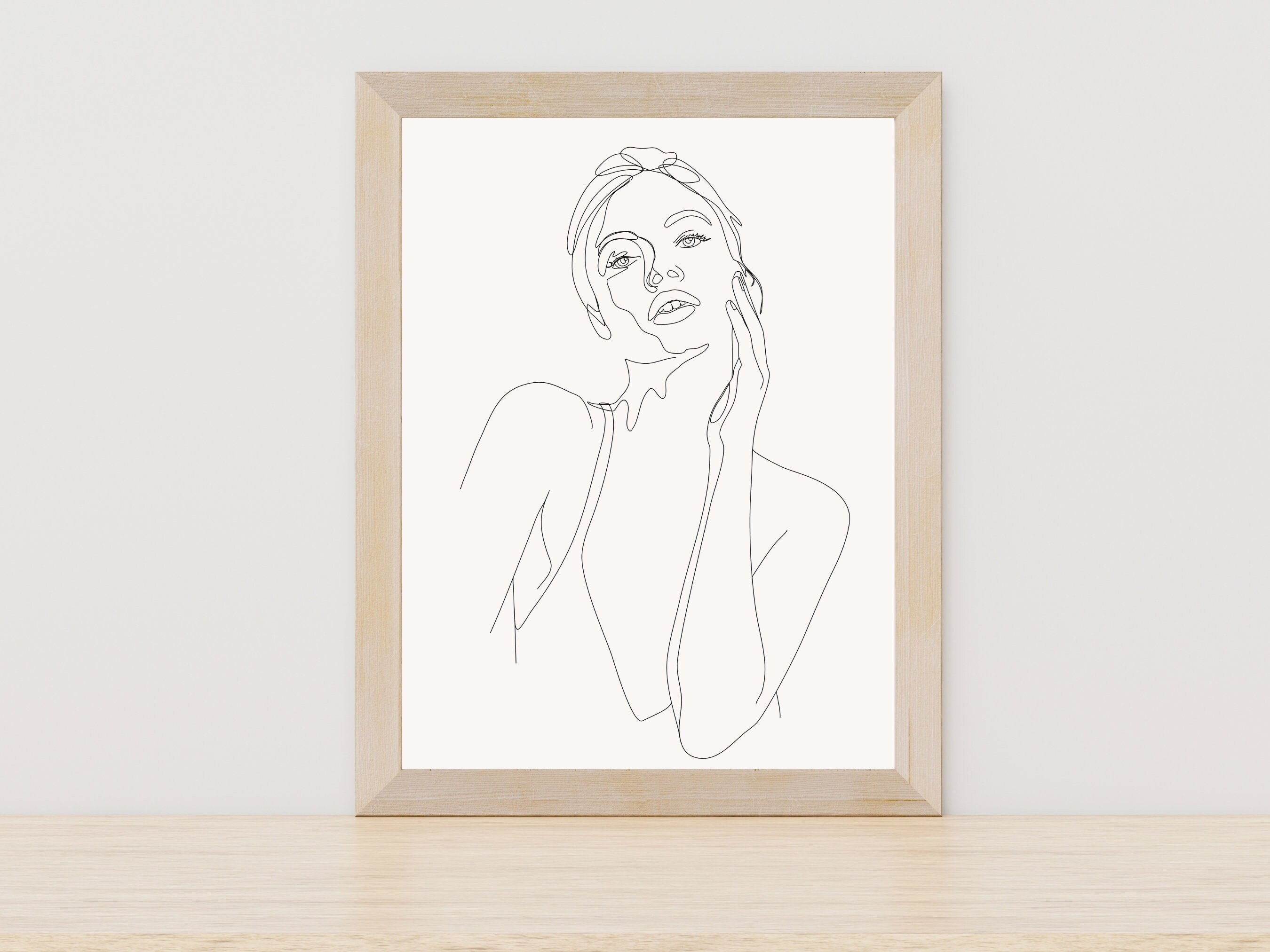 Minimalist Female Line Art Drawing Woman Line Art Print - Etsy
