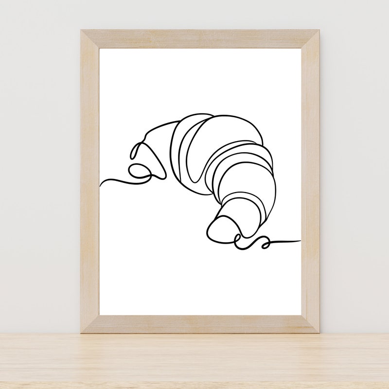 Croissant Art - Etsy