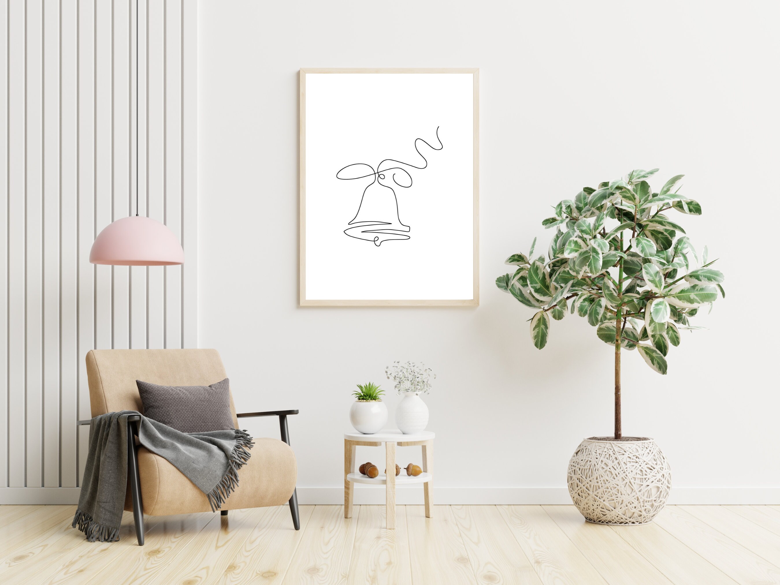 Jingle Bells Line Art, Christmas Bells Wall Art, Christmas Decor ...