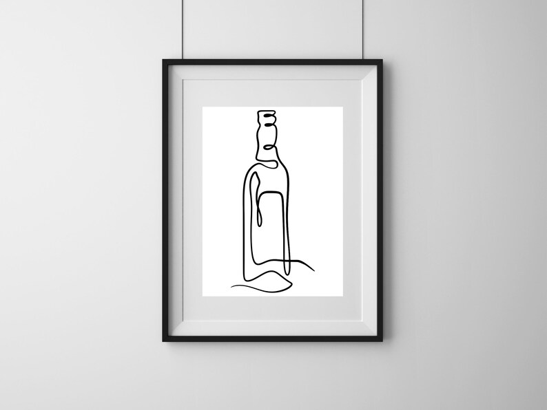Beer Line Art, Beer Sketch, Drawing of Beer, Beer Bottle Line Art, Gift ...