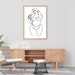 Woman Line Art Digital Print Curvy Woman Line Art Drawing - Etsy