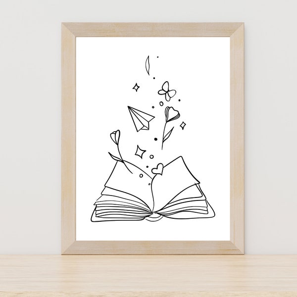 Book Wall Art - Etsy