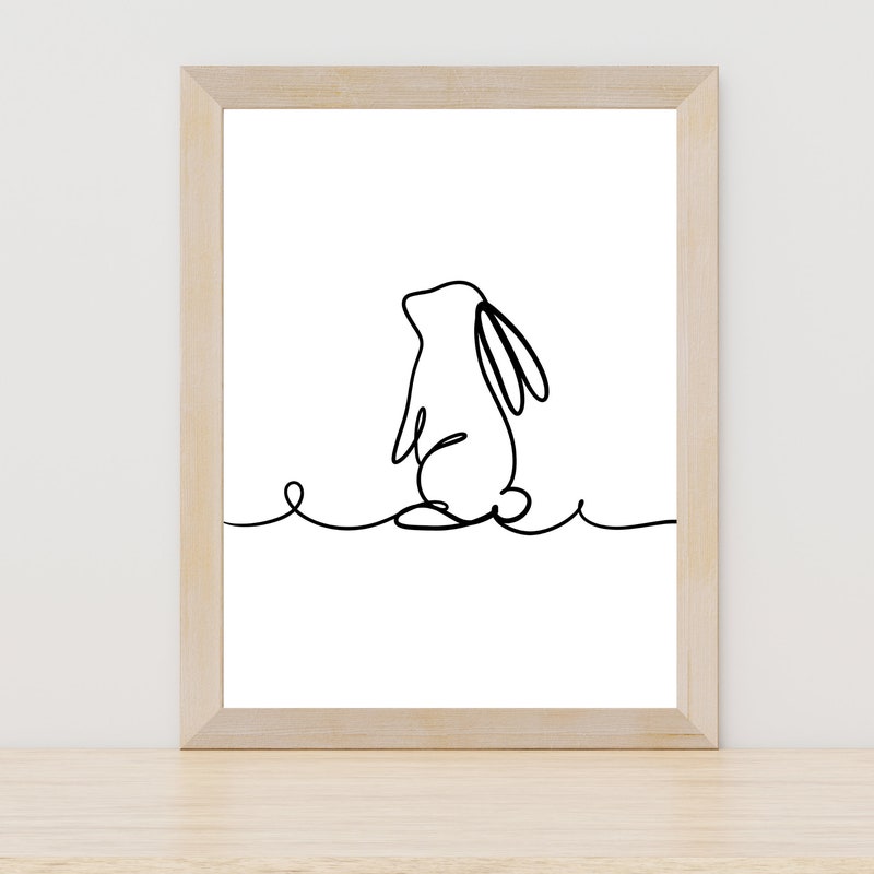 Rabbit Drawing - Etsy
