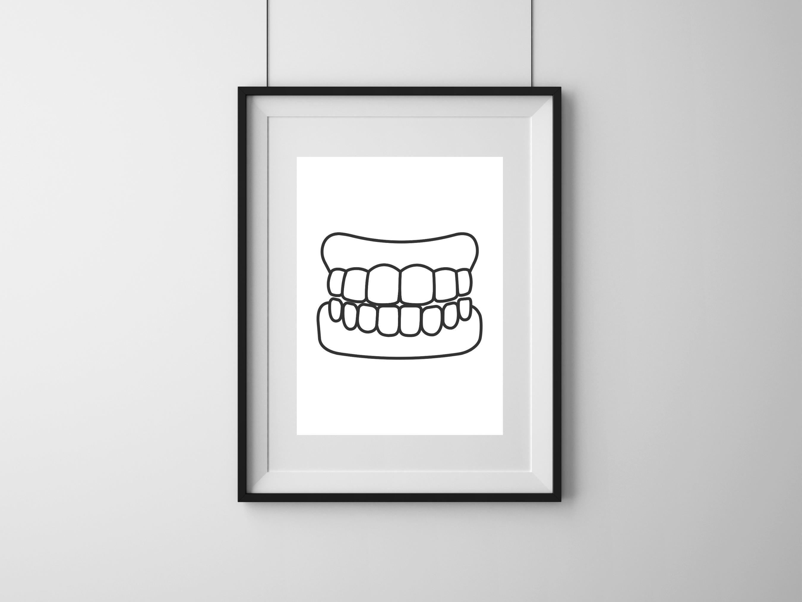 Dentist Line Art, Teeth Line Art, Minimal Dentist Office Line Art ...