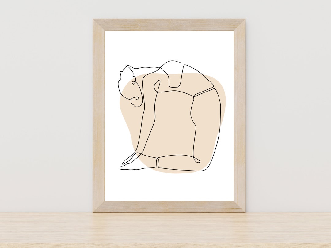 Yoga Printable Wall Art Yoga Line Art Yoga Line Drawing Yoga - Etsy