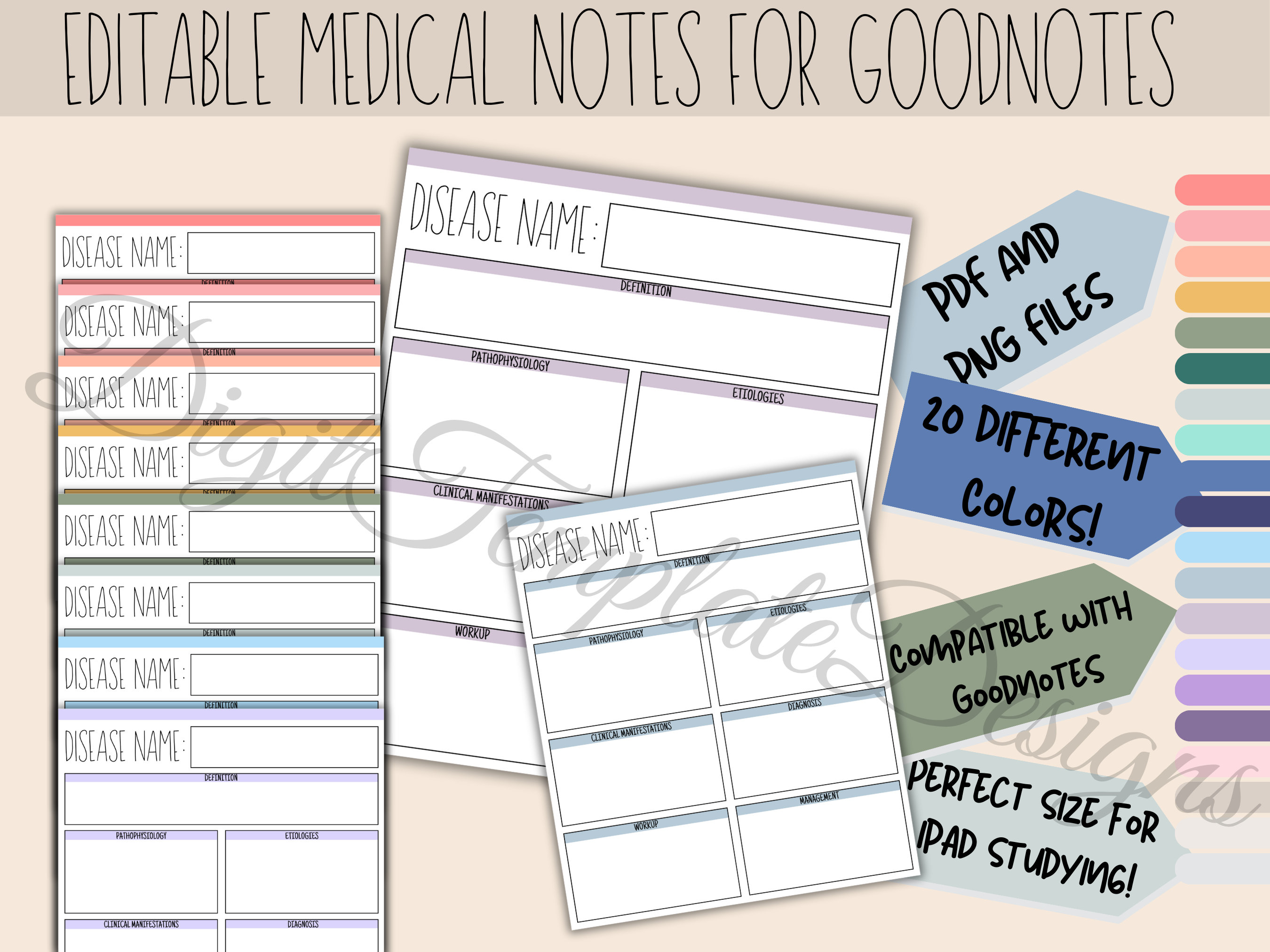 Disease Goodnotes Template Medical School Digital Studying Goodnotes ...