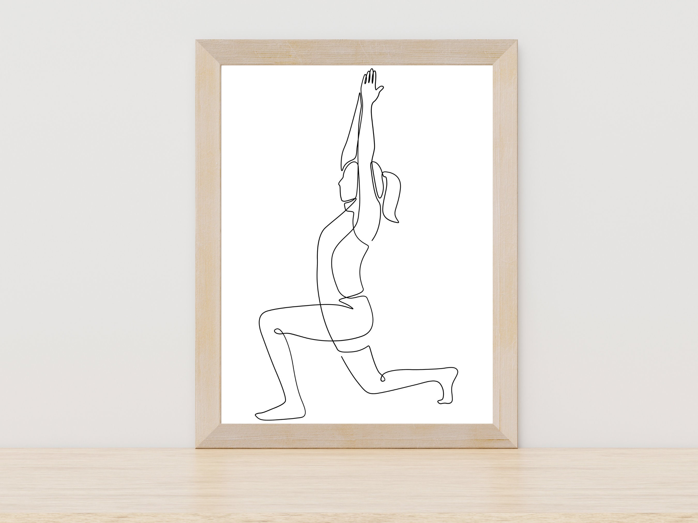 Yoga Wall Art Namaste Pose Print Yoga Lover Art Meditation Wall Decor ...