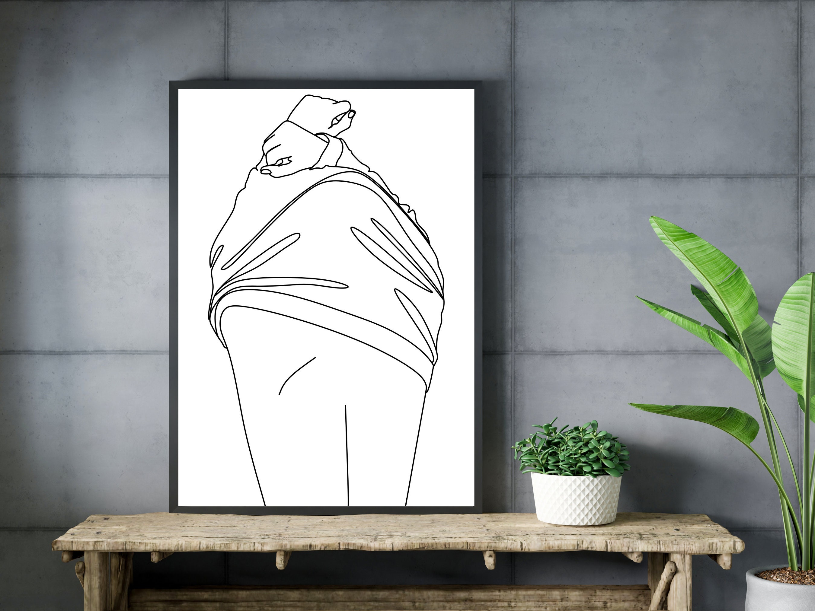 Woman Taking Clothes off Line Art, Woman Body Line Art Print, Female ...