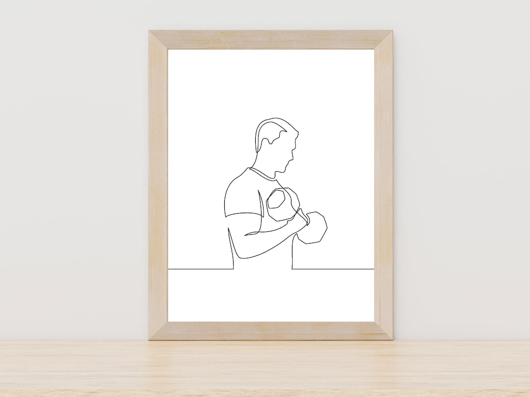 Weight Lifting Wall Art, Lifting Line Art, Workout Poster, Gym Room Wall Decor, Fitness Print ...