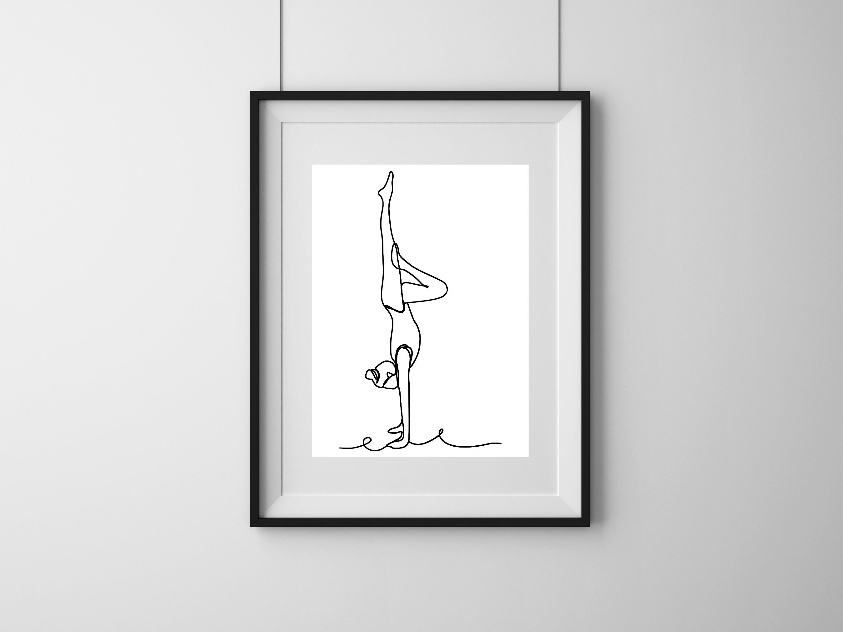 Handstand Line Art Gymnastics Print Gymnast Line Art - Etsy Australia