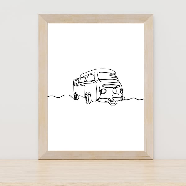 Camper Line Art - Etsy