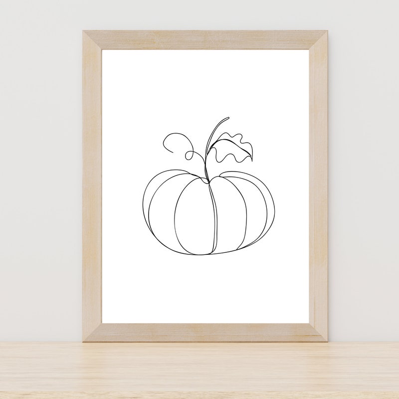 Pumpkin Line Art - Etsy
