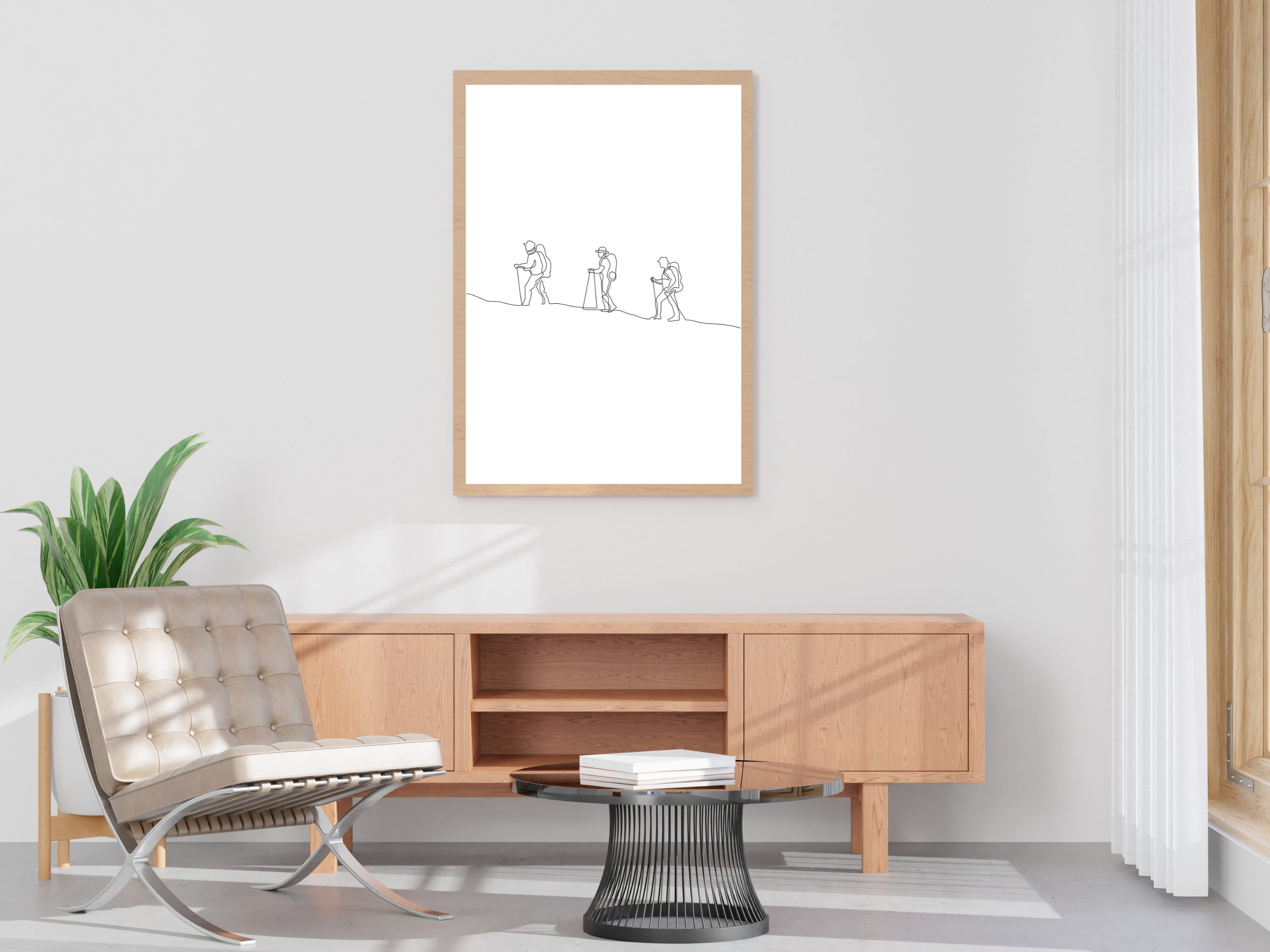 Hiking Line Art, Hiker Line Art, Traveller Line Art, Minimalist Hiking ...