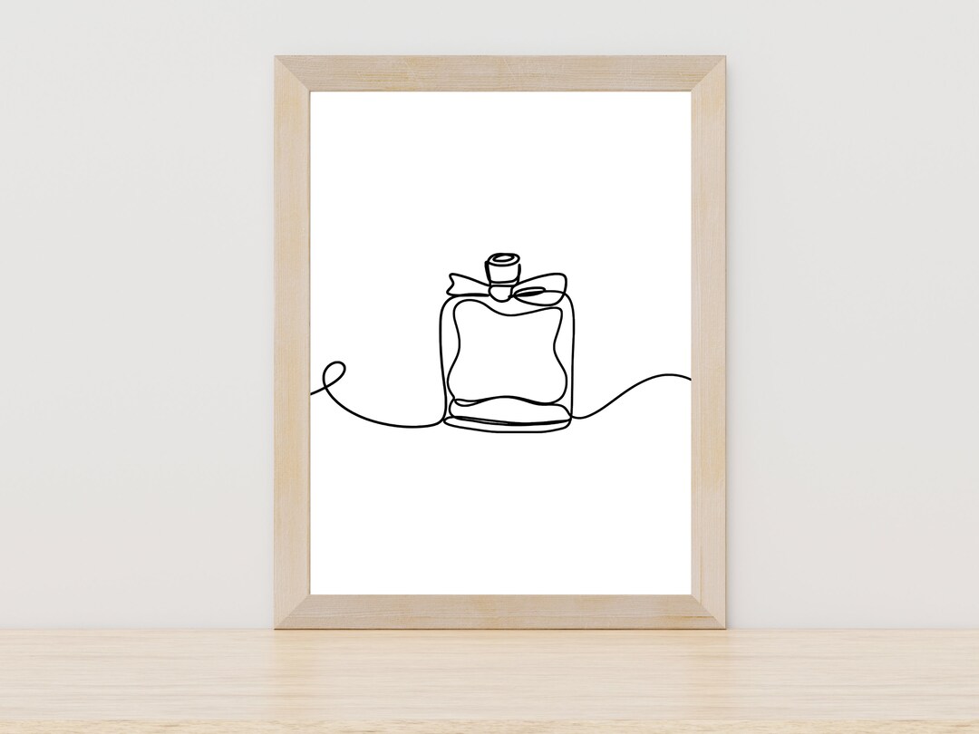 Perfume Line Art, Perfume Drawing, Perfume Wall Art, Luxury Fashion ...