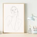 Minimalist Female Line Art Drawing, Woman Line Art Print, Female Line ...