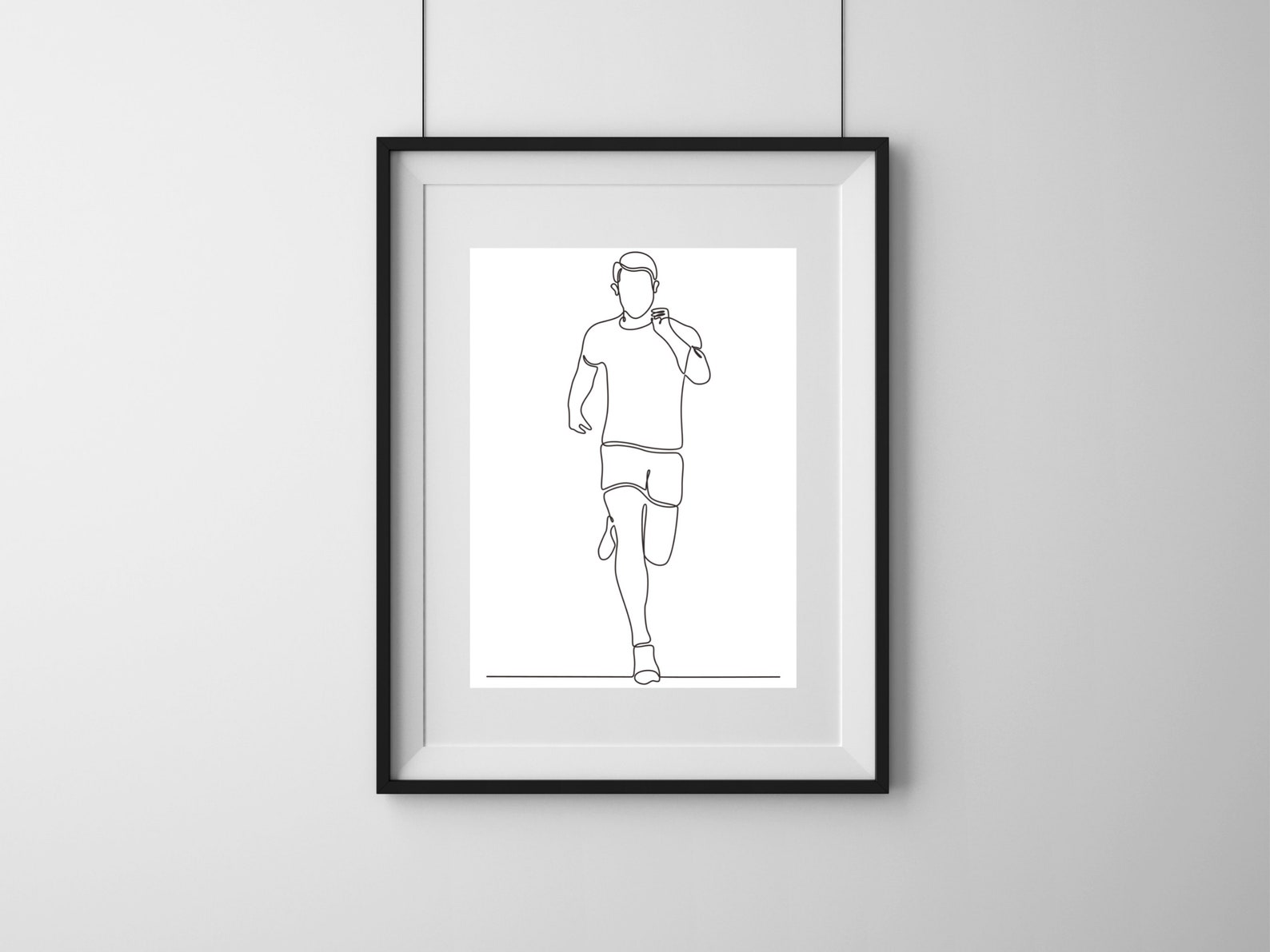 Minimalist Running Line Art Runner Line Art Run Wall Art Print - Etsy