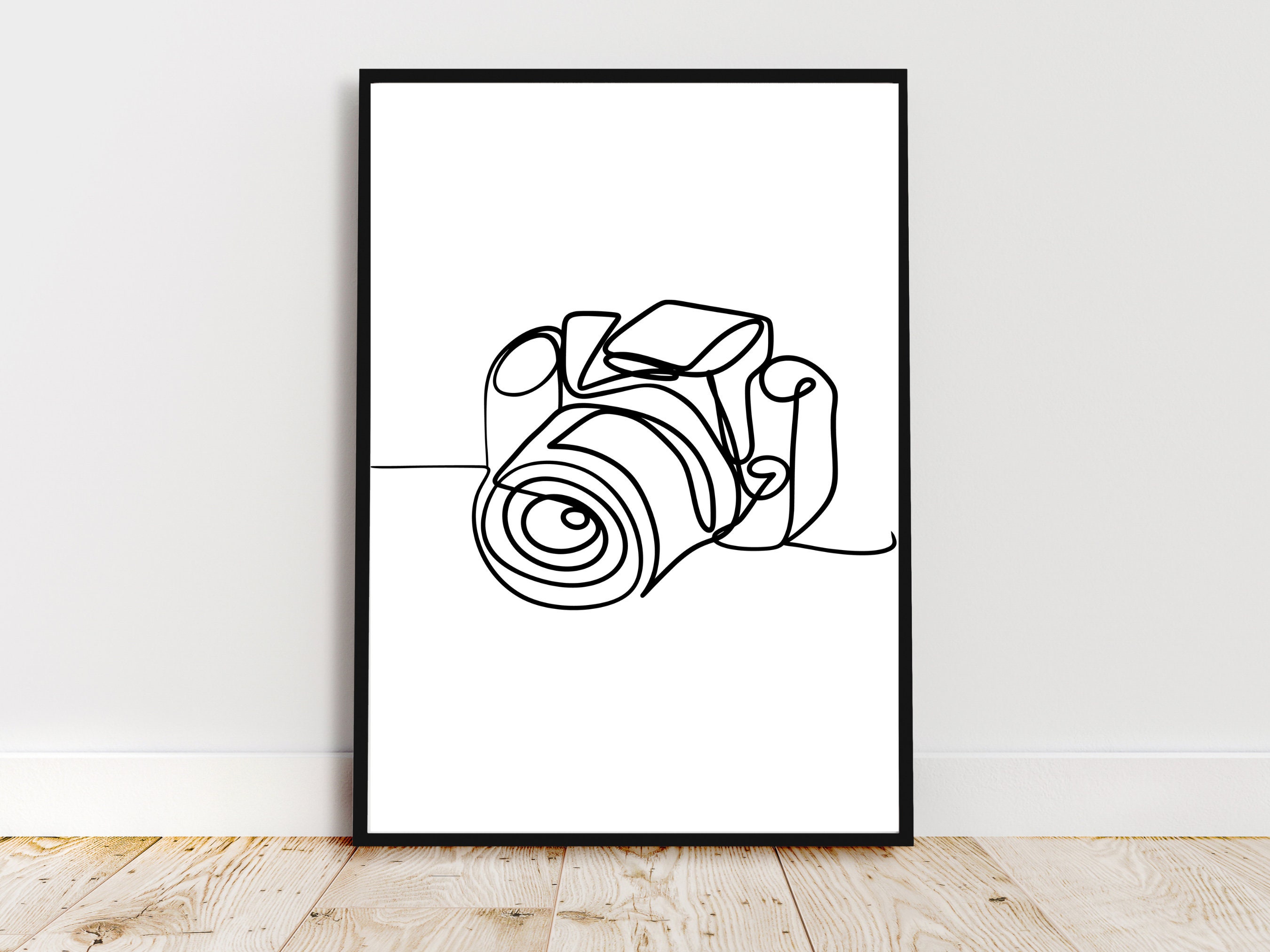 Camera Line Art DSLR Camera Line Art Drawing Photographer Digital ...