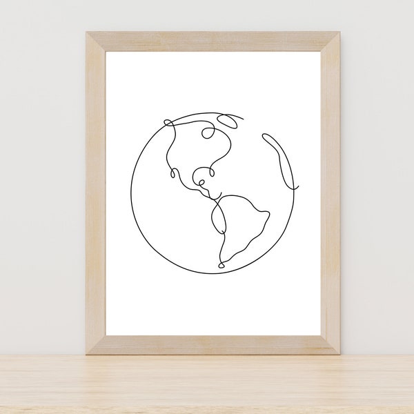 Globe Print - Etsy