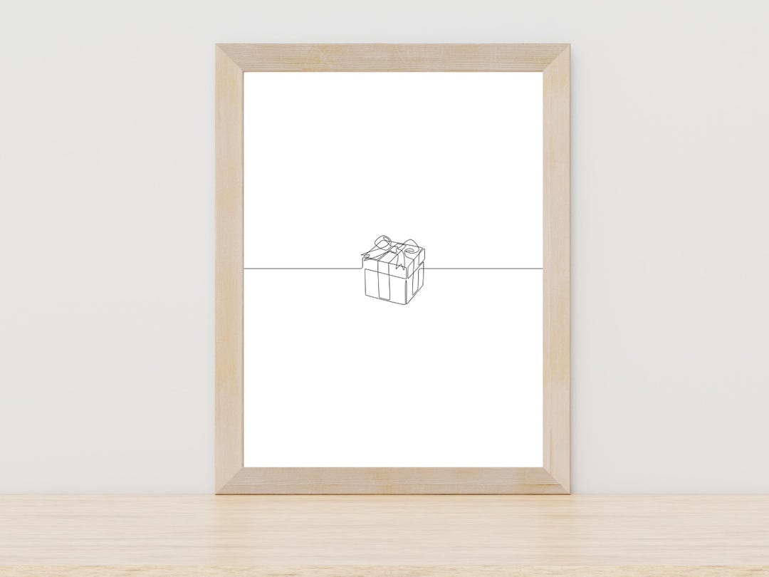 Present Line Art - Etsy