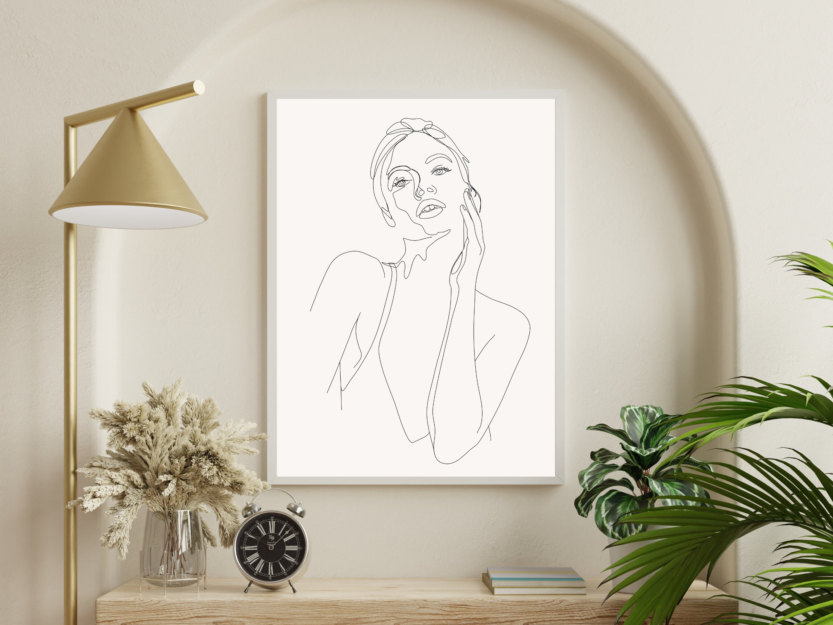 Minimalist Female Line Art Drawing Woman Line Art Print - Etsy