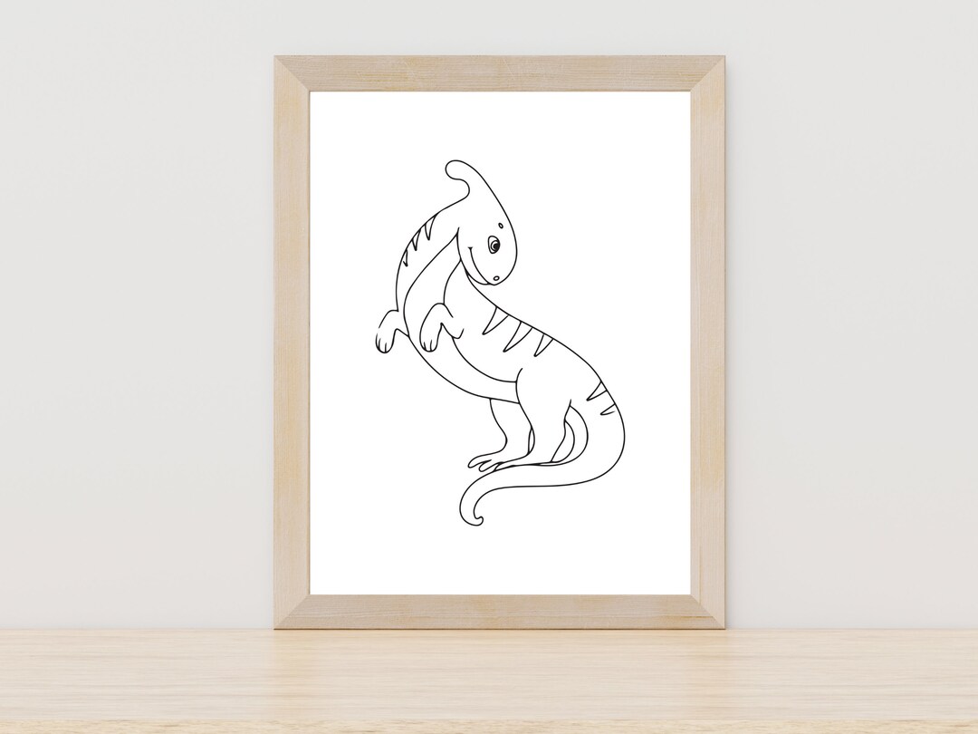 Abstract Dinosaur Single Line Drawing, Dinosaur Art, Dinosaur Wall Art ...