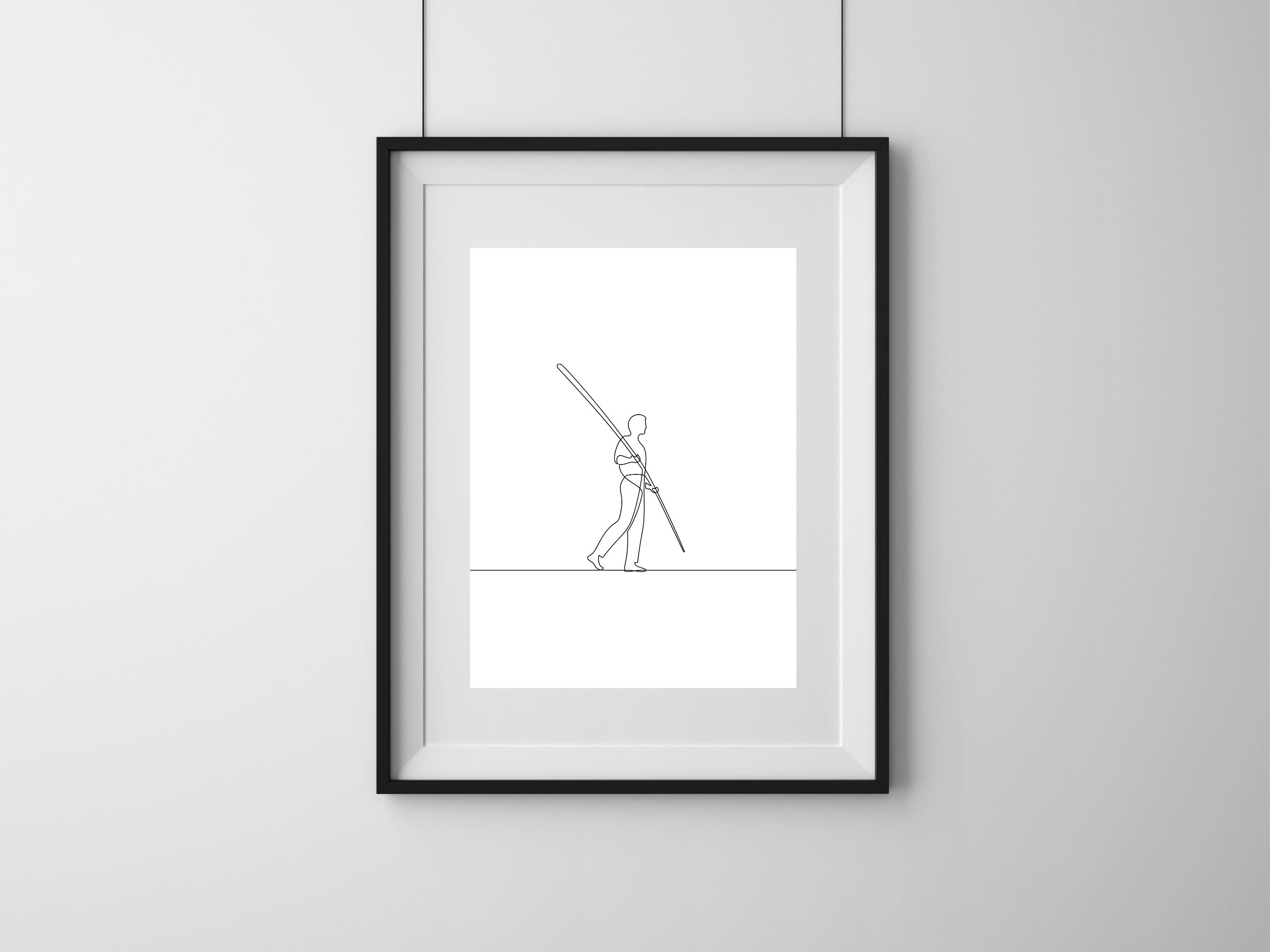 Tight Rope Walker Line Art, Art of a Tight Rope Walker, Tight Rope ...
