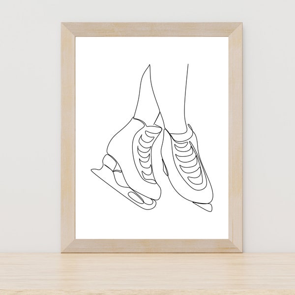 Ice Skating Print - Etsy