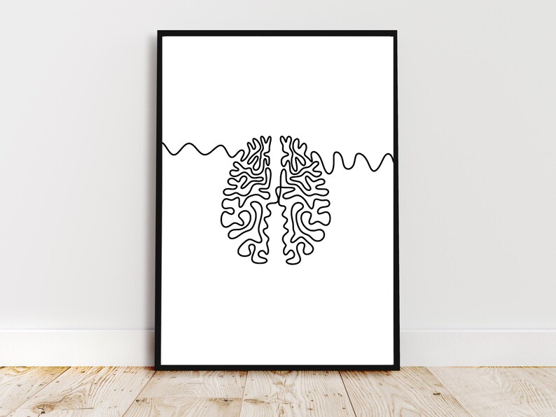 Brain Line Art, Brain Sketch, Anatomy Line Art, Healthcare Line Art ...
