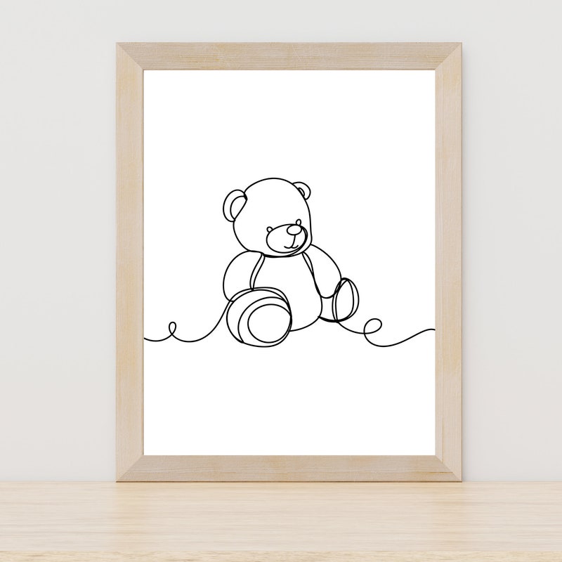 Bear Line Drawing - Etsy