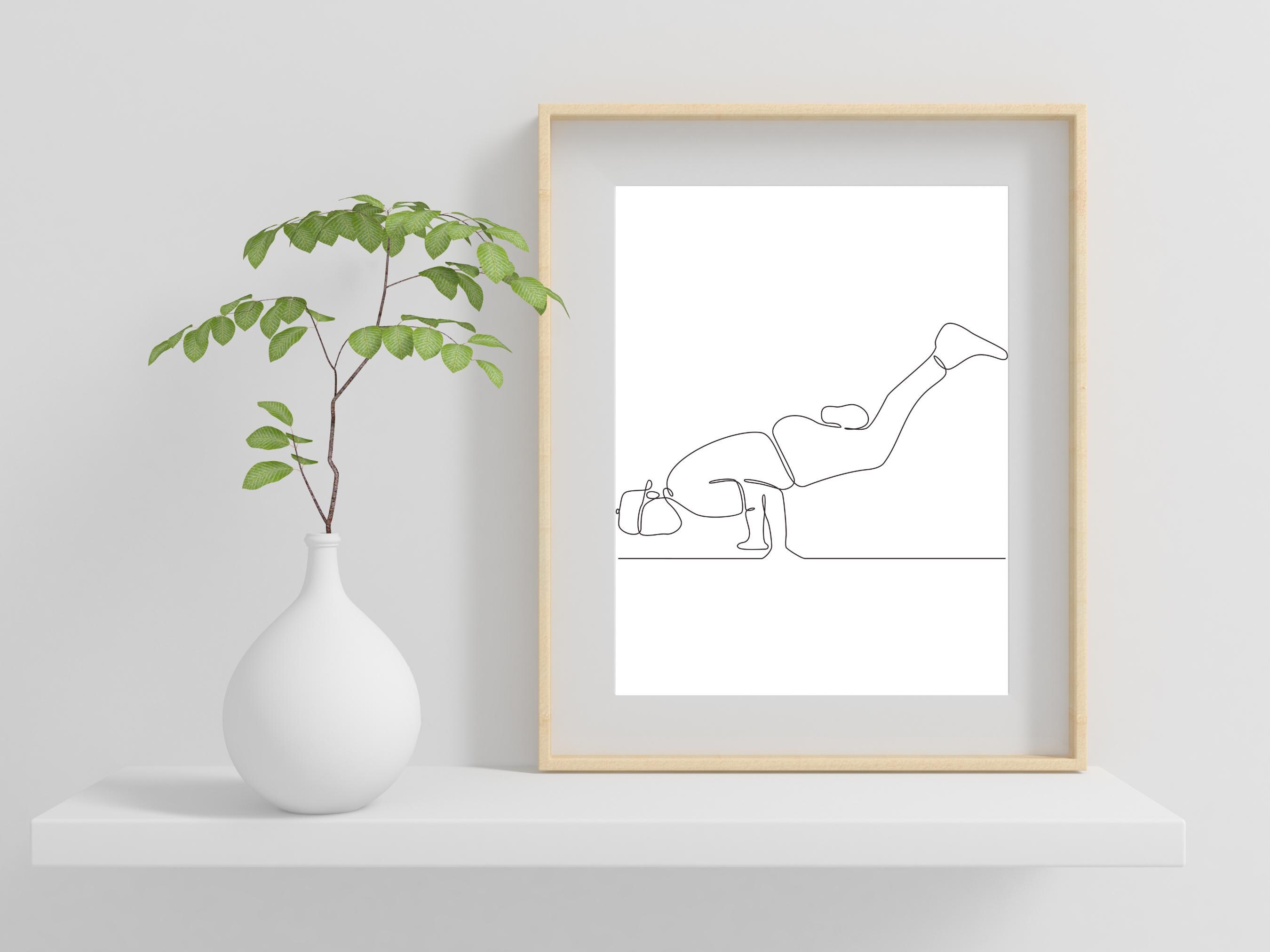 Breakdancing Line Art, Breaking Line Art, Breakdancing Wall Art ...