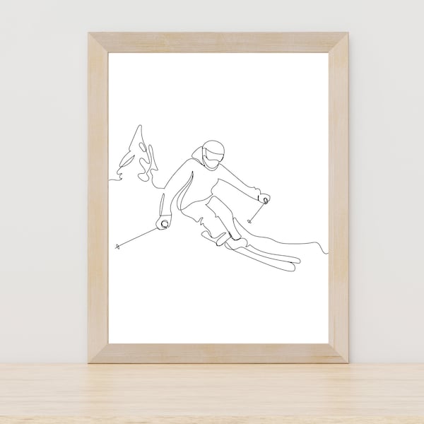 Skiing Art - Etsy