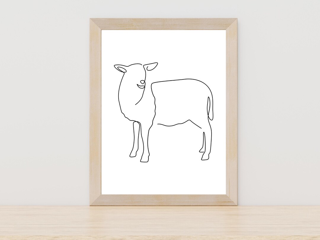 Sheep Line Art - Etsy